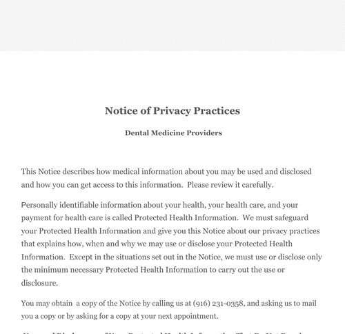 Notice of Privacy Practices Form Template | Jotform
