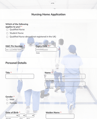 Nursing Home Application Form Template | Jotform