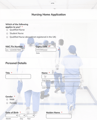 Nursing Home Application Form Template | Jotform