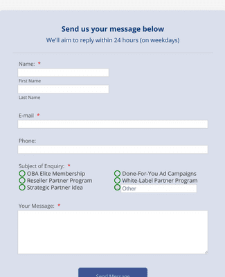 OBA Site Contact FormC Form Template | Jotform