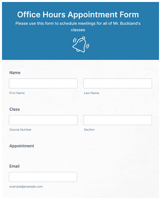 Office Hours Appointment Form Template | Jotform