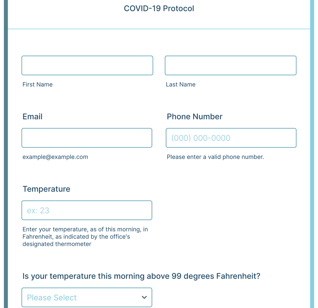 Office Screening Form Template | Jotform