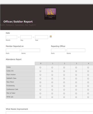 Officer/Soldier Report Form Template | Jotform