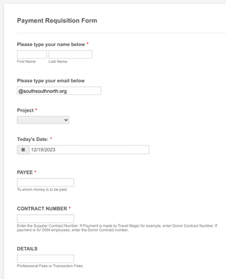 Official Payment Requisition Form Template | Jotform