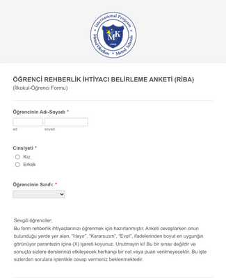 riba Form Şablonu | Jotform