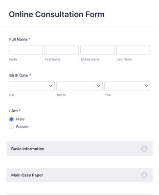 Online Consultation Form Template | Jotform
