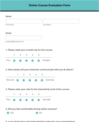 Online Course Evaluation Form Template | Jotform