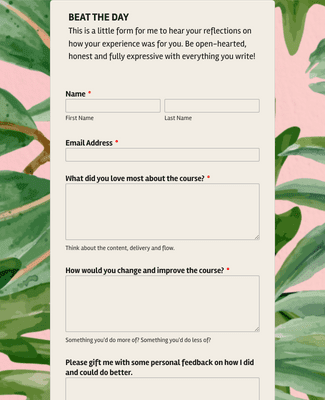 Online Course Feedback Form Template | Jotform