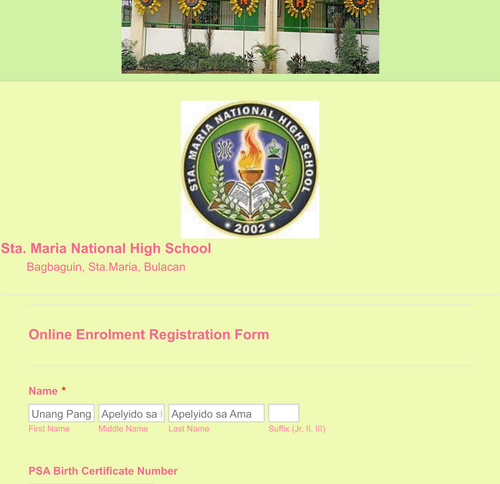 Online Enrolment Form Template | Jotform