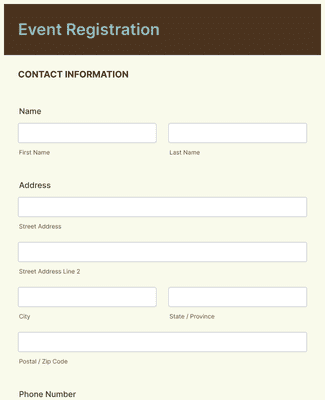 Online Event Registration Form Template | Jotform