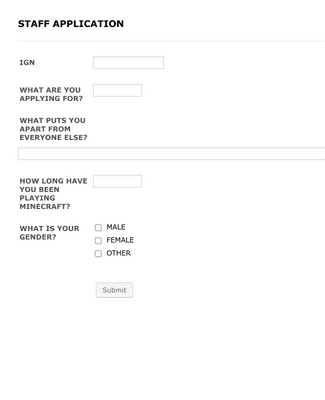 Online Game Staff Application Form Template | Jotform