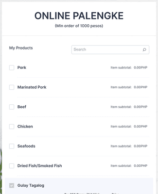 ONLINE PALENGKE Form Template | Jotform