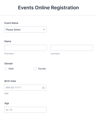 Online Registration Form Template | Jotform
