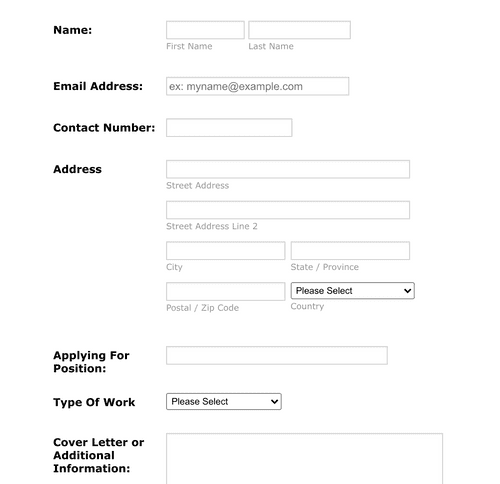 Online Staff Registration Form Template | Jotform