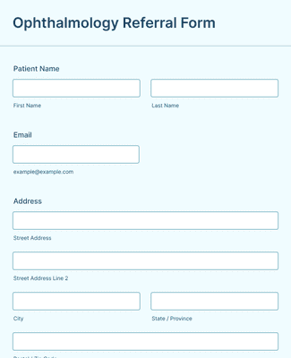 Ophthalmology Referral Form Template | Jotform