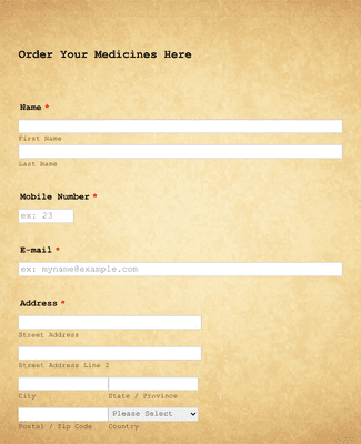 Medication Order Form Template | Jotform
