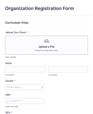 Organization Registration Form Template | Jotform