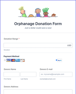 Save The Trees Donation Form Template | Jotform