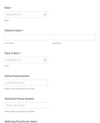 Outpatient Imaging Order Form Template | Jotform