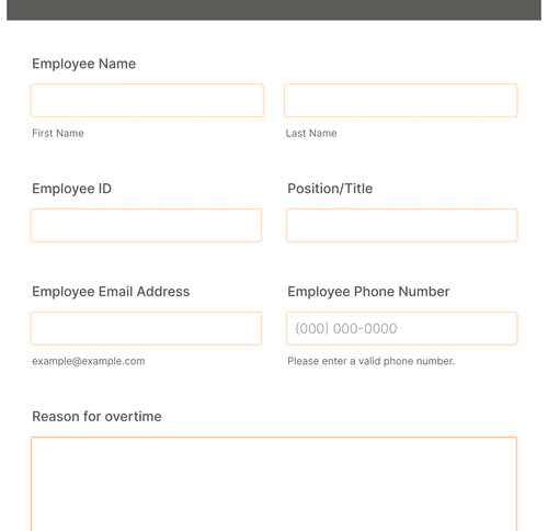 Overtime Authorization Form Template | Jotform