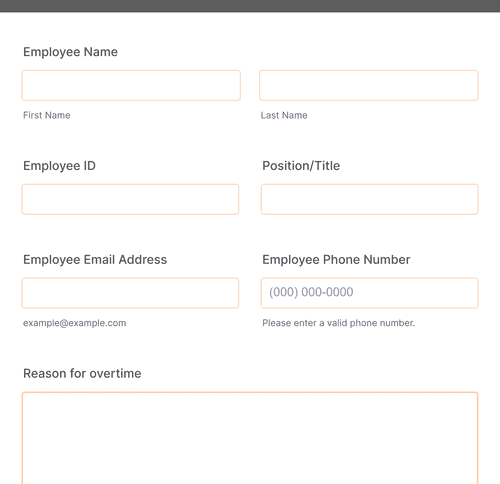 Overtime Authorization Form Template | Jotform