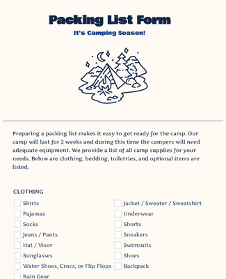Packing List Form Template | Jotform