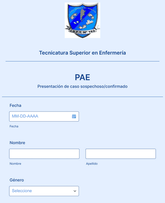 PAE Plantilla de formulario | Jotform