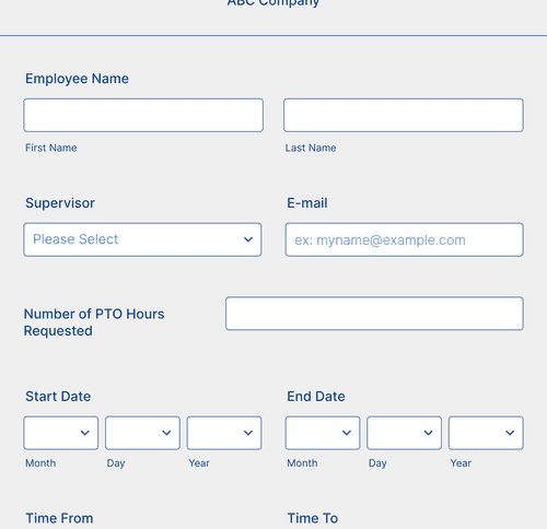 Paid Time Off (PTO) Request Form Template | Jotform