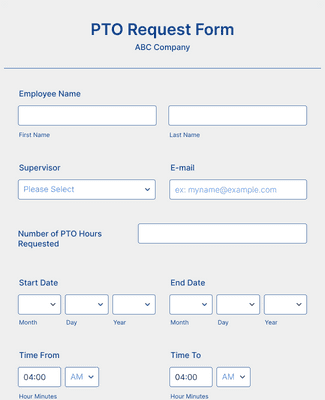 Paid Time Off (PTO) Request Form Template | Jotform
