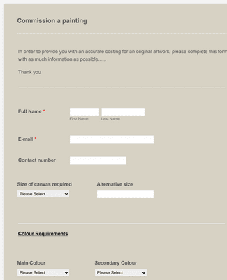 Painting Commission Form Template | Jotform