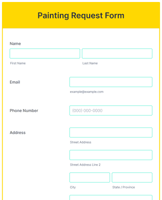 Painting Request Form Template | Jotform