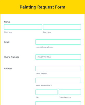Painting Request Form Template | Jotform