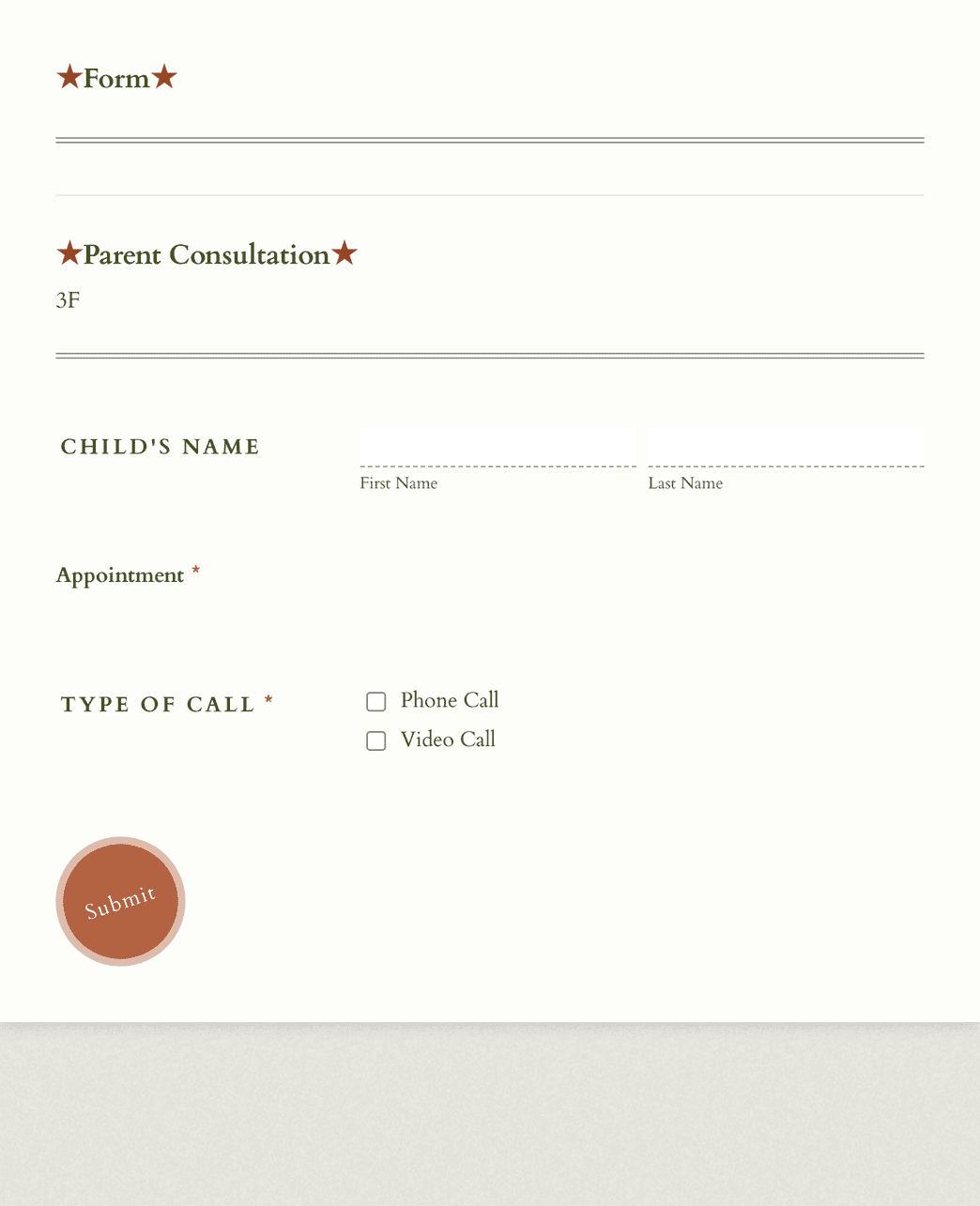 Parent Consultation Form Template | Jotform