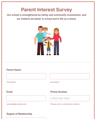 Parent Interest Survey Form Template | Jotform