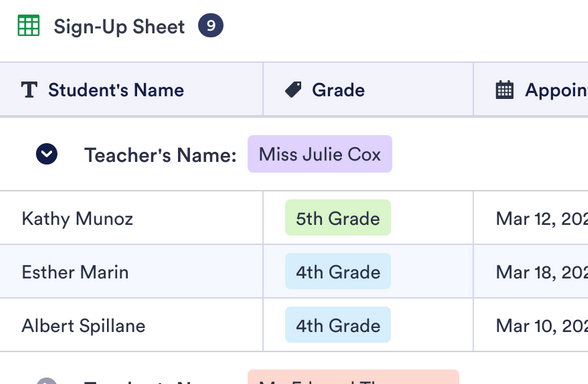 Karaoke Sign Up Sheet Template | JotForm Tables