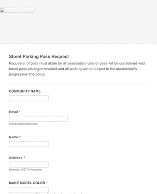 Parking Pass Request Form Template | Jotform