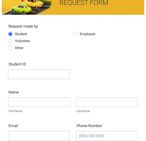 Parking Permit Request Form Template | Jotform