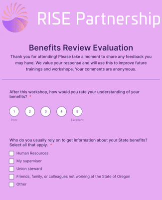 Participant training session feedback Form Template | Jotform