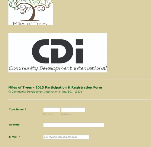 Participation and Registration Form Template | Jotform