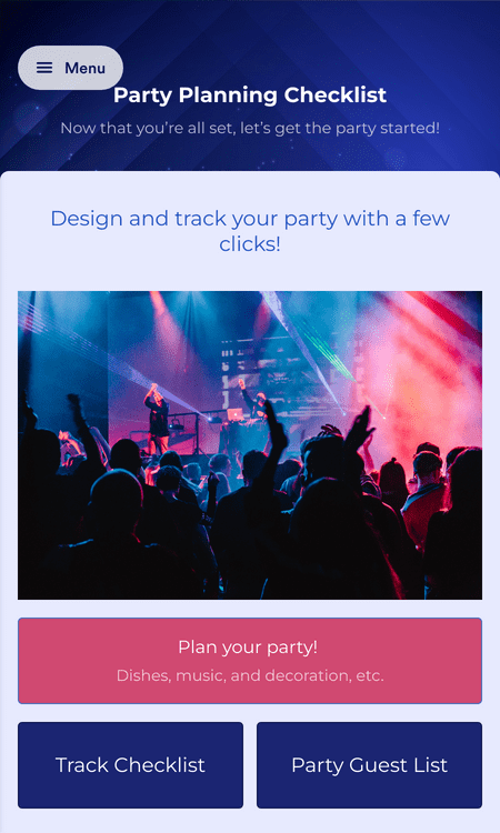 Party Planning Checklist App Template | Jotform