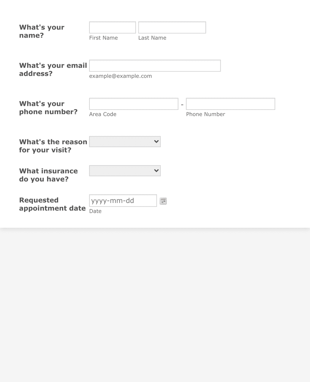 Patient Appointment Request Form Template | Jotform