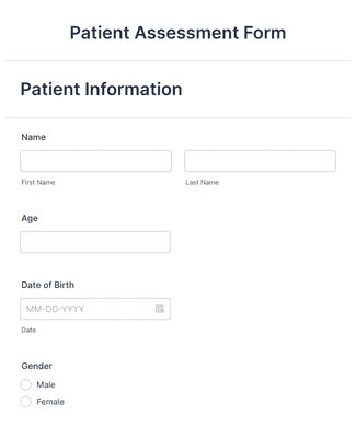 Patient Assessment Form Template | Jotform