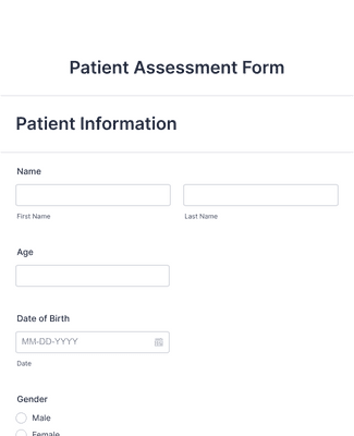 Patient Assessment Form Template | Jotform