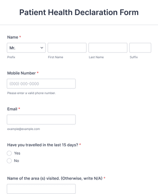 Patient Declaration Form Template | Jotform