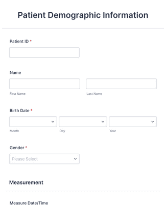 Patient Demographic Information Form Template | Jotform