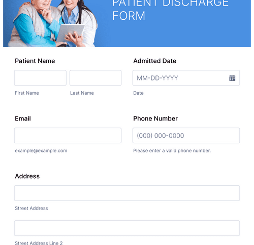 Patient Discharge Form Template | Jotform