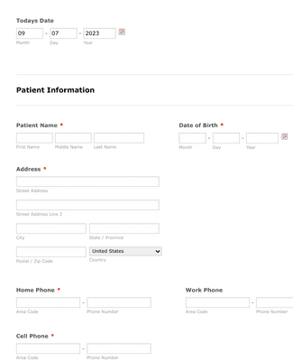 Plastic Surgery Patient Intake Form Template | Jotform