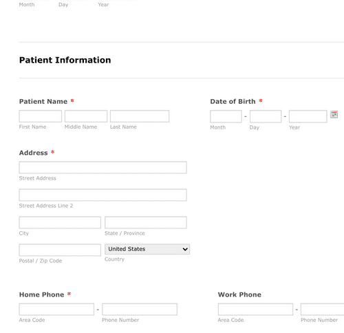 Patient Extensive Intake Form Template | Jotform