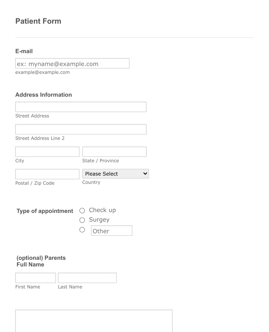 Patient Form Template | Jotform