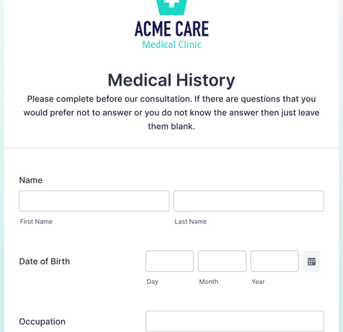 Patient Intake Form Template | Jotform